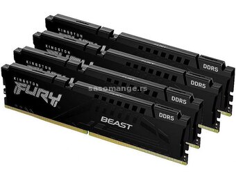 KINGSTON DDR5 128GB 4x32kit 5600MT/s CL40 FURY Beast Black XMP KF556C40BBK4-128