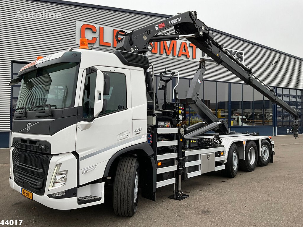 Volvo FM 420 8x2 Hiab 25 Tonmeter laadkraan + Welvaarts weighing syste kamion rol kiper