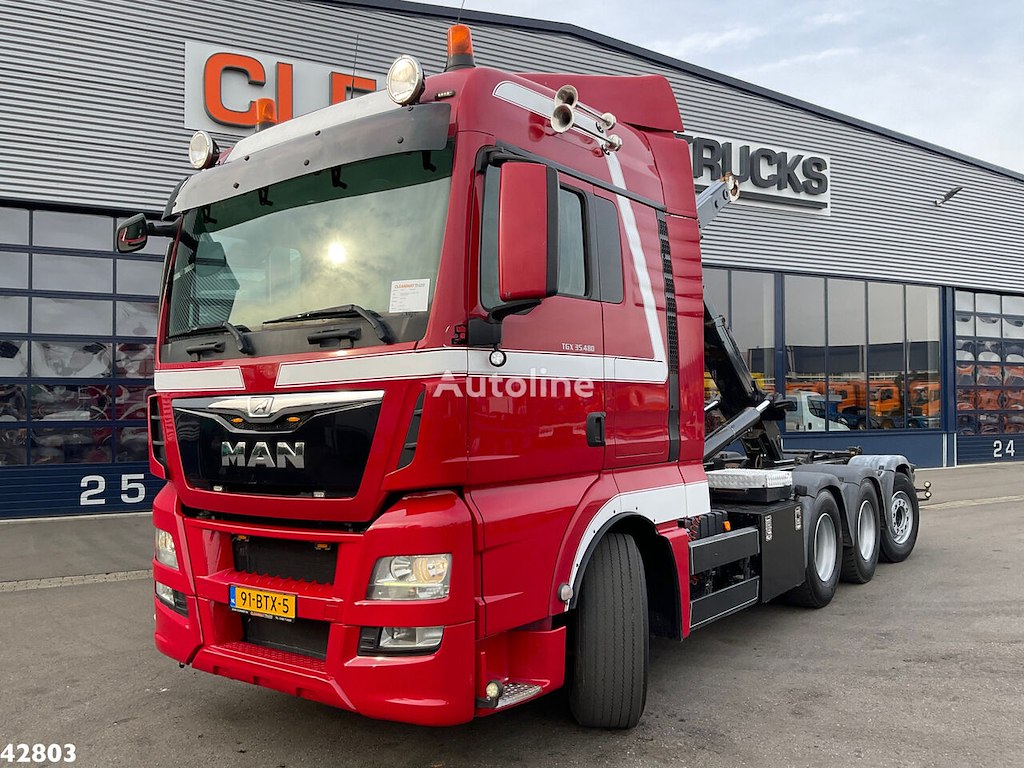 MAN TGX 35.480 8x4 Euro 6 Hyvalift 22 Ton haakarmsysteem kamion rol kiper