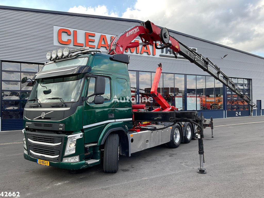 Volvo FM 460 8x4 TRIDEM Euro 6 32 Tonmeter laadkraan kamion rol kiper