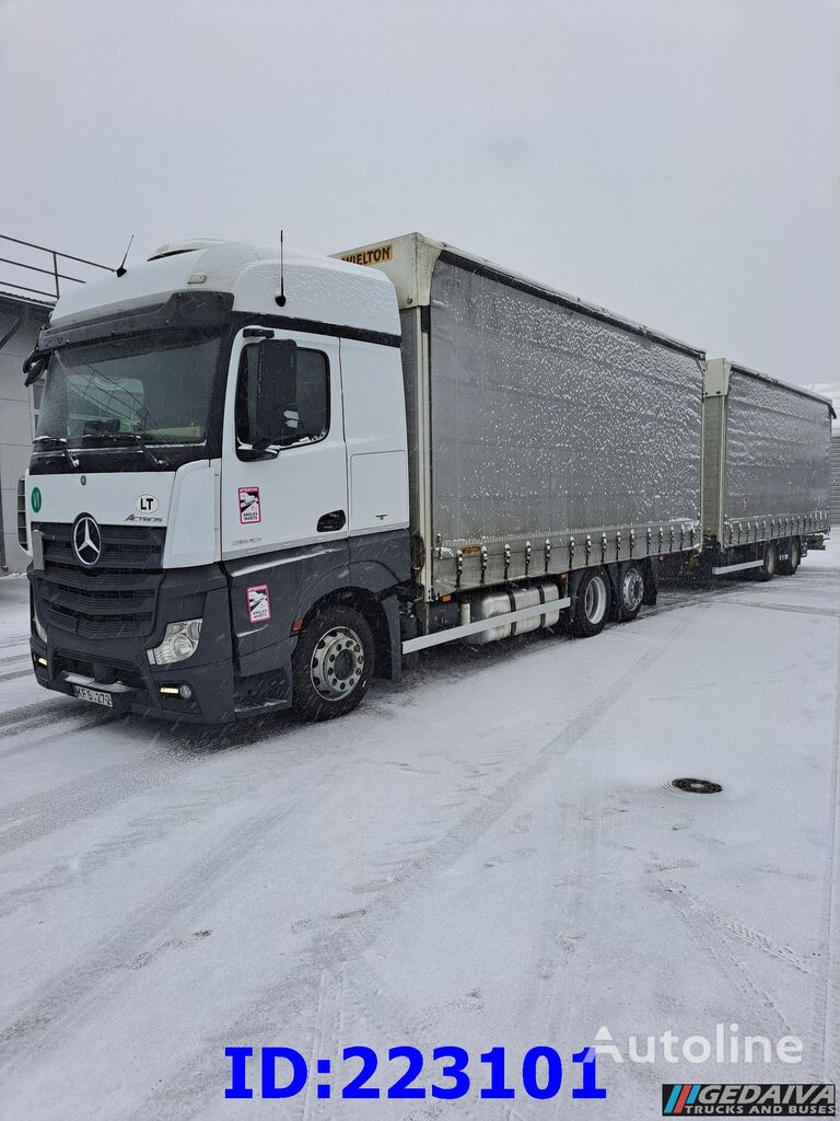 Mercedes-Benz Actros 2542 kamion sa klizna zavesa cerada + prikolica sa kliznom ceradom