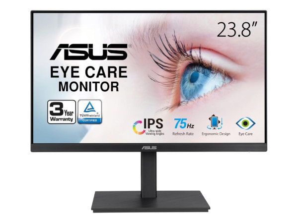 Monitor ASUS VA24EQSB 23,8''/IPS/1920x1080/75Hz/5ms GtG/VGA,HDMI,DP,USB/freesync/pivot/zvučnici (90LM056F-B04170)