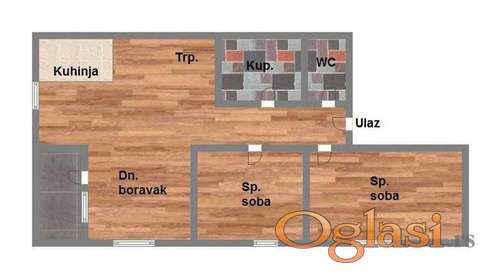 Trosoban 60m2 Adice