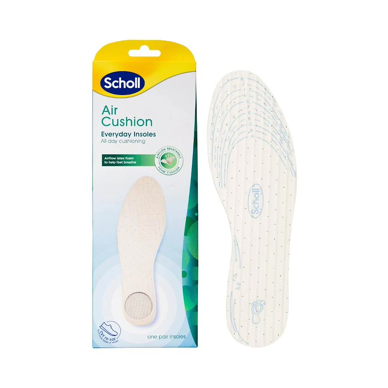 Scholl Ulošci za Obuću Air Cushion za Umorne Noge Prilagodljivi po Veličini 1 Par