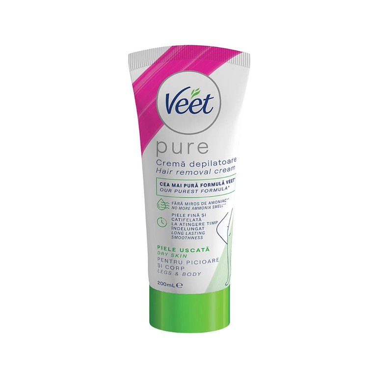 Veet Pure Krema za Depilaciju za Suvu Kožu 200 mL