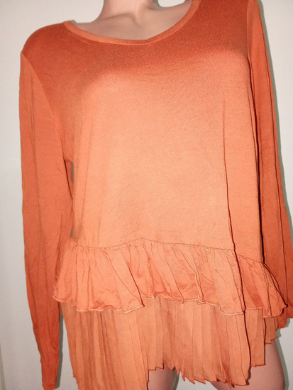 ❤️TCM❤️NOVO-VISKOZNA TERACOTA PLISIRANA BLUZA M/L