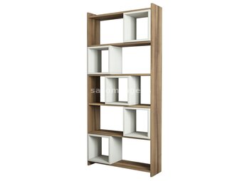 HANAH HOME Polica za knjige Box Walnut Cream