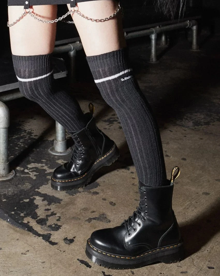 DR. MARTENS DMAD085001 LONG ČARAPE BLK S/M