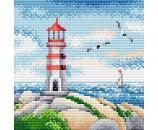 Diamond embroidery mosaic kit `Flying over the sea`, 20cm x 20cm, Collection D`A