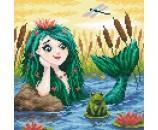 Diamond embroidery mosaic kit `Mermaid`, 27cm x 27cm, Collection D`Art