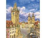 Cross-Stitch Kit `Old town square`, 27cm x 31cm, RTO