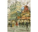 Cross-Stitch Kit `Moulin Rouge`, 21cm x 28cm, RTO