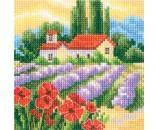 Cross-stitch kit `Summer colours`, 11cm x 11cm, RTO