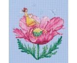 Cross-stitch kit `Tea for the fairy`, 16cm x 17cm, RTO