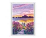 Cross-stitch kit `Path to sunset`, 9cm x 13cm, RTO