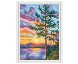 Cross-stitch kits `Sunset landscape`, 13.5cm x 19cm, RTO