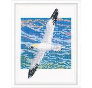 Cross-stitch kit `Embracing the sea`, 14.5cm x 20cm, RTO