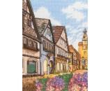 Cross-stitch kits `Old Town street`, 20.5cm x 29cm, RTO