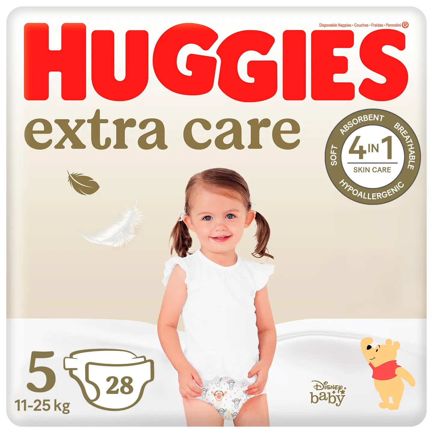 Huggies Extra Care Jumbo P28 Pelene za bebe 5, 11-25kg, 28 komada