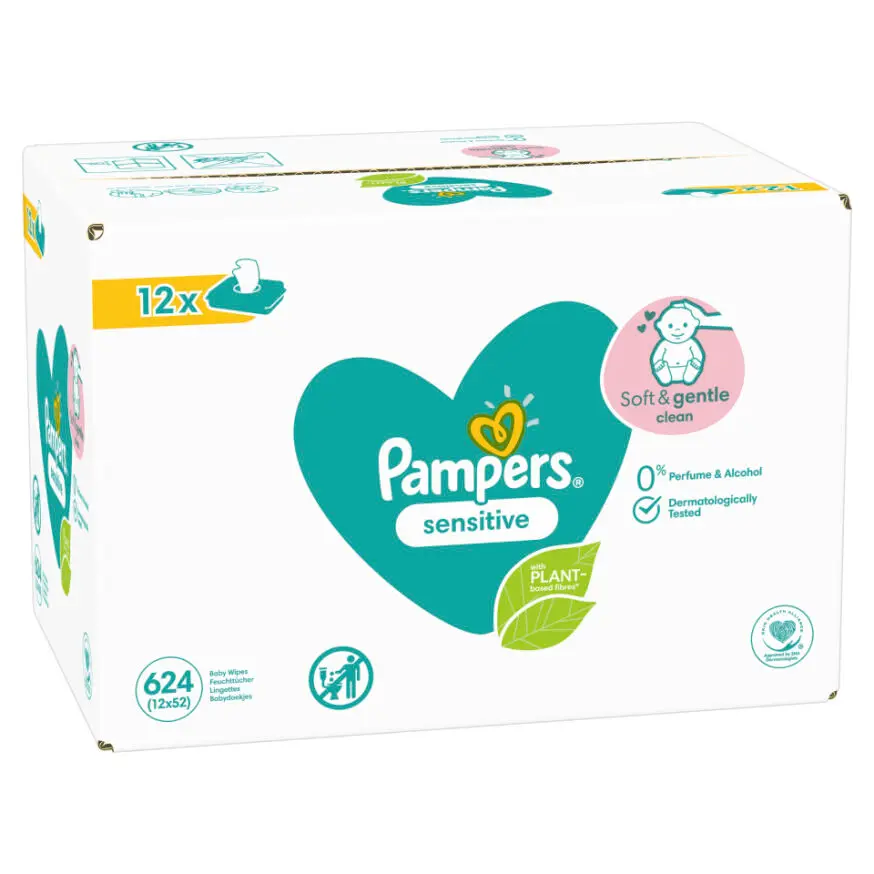 Pampers Sensitive Vlažne maramice, 12x52 komada