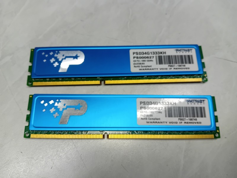 ddr3 4gb Patrio 1333mhz ispravna 2x2gb