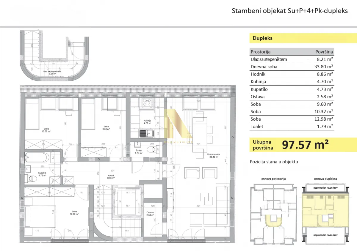 Prodaja, četvorosoban stan, 170m2, Novo naselje, Novi Sad