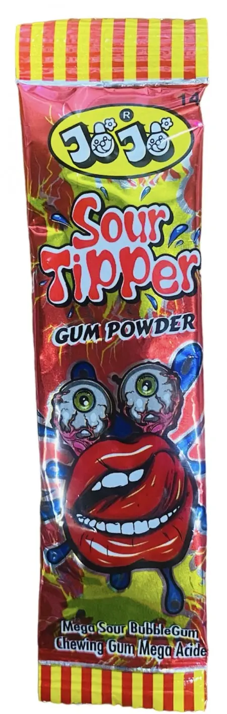 JOJO Žvake Sour tipper gum powder, 14g, 24 komada