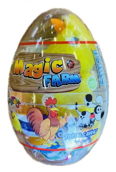 Bombone i igračka jaje Magic farm, 20g, 12 komada