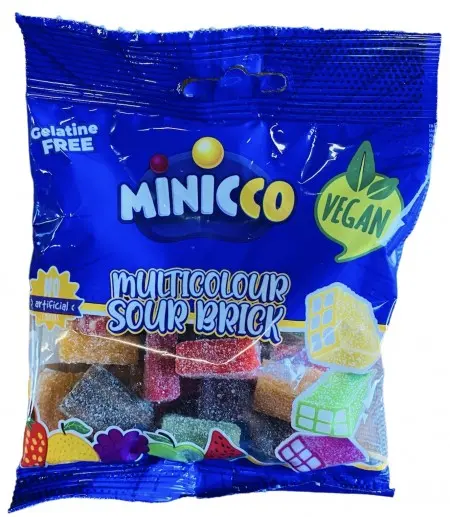 Minicco sour brick Kisele bombone, 80g, 24 komada