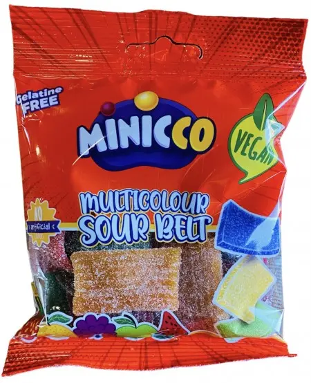 Minicco Sour belt Kisele bombone, 80g, 24 komada