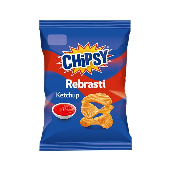 CHIPSY Čips Rebrasti Ketchup, 60g