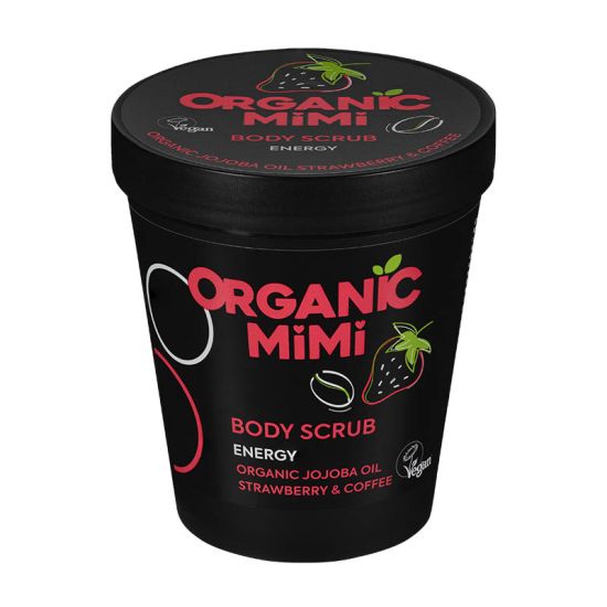 Organic Mimi Piling za telo Energija Jagoda i Kafa 250g