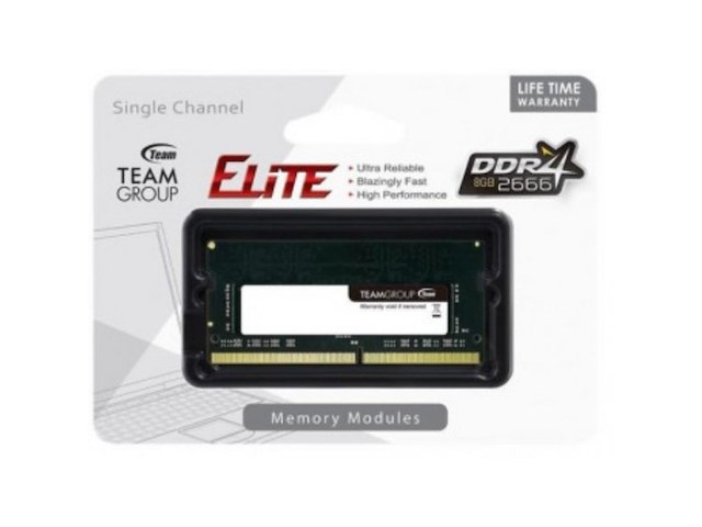 TeamGroup * DDR4 TEAM ELITE SO-DIMM 8GB 2666MHz 1.2V 19-19-19-43 TED48G2666C19-S01 (1596)