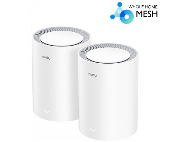 Cudy M1300 2-pack AC1200 Dual Band 2.4Ghz+5Ghz WiFi MESH, GiGABIT, 4x Antena 16MB/128DDR