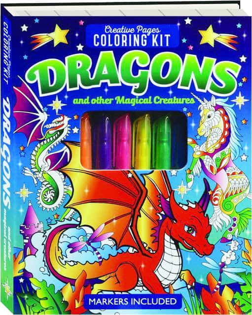 Creative Pages Coloring Kit: Dragons And Other Magical Creatures