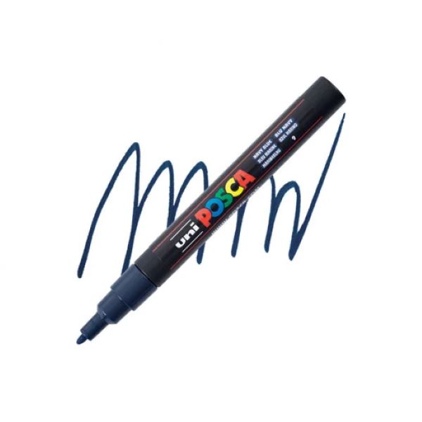 POSCA UNI MARKER PC-3M PLAVI TEGET NAVY BLUE POSCA