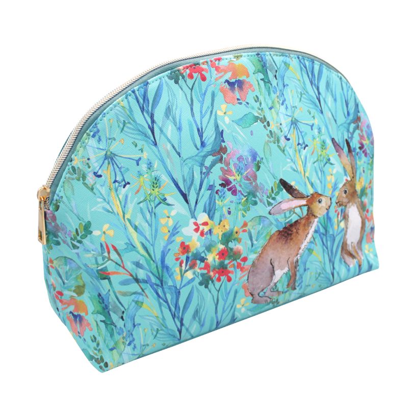 Cosmetic Bag: Kissing Hares