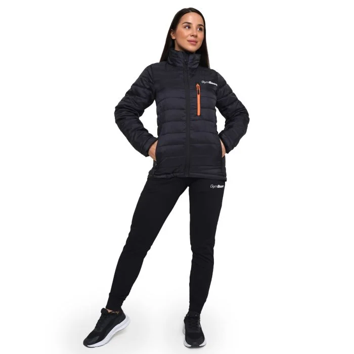 Ženska jakna Puffer Black/Orange - GymBeam