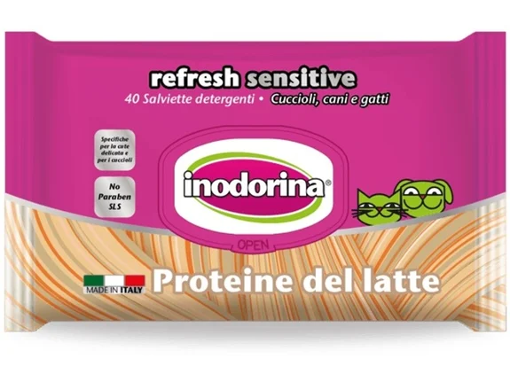Inodorina Sensitive vlažne maramice ProteineDelLatte 40kom