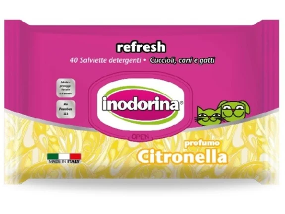 Inodorina Refresh vlažne maramice Citronella 40kom