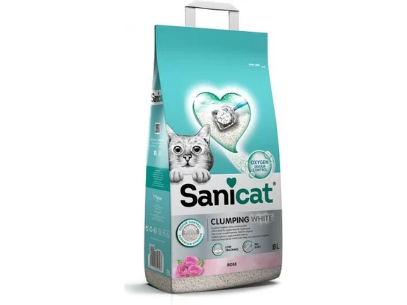 Sanicat Grudvajući posip za mačke Clumping White Rose - 8l