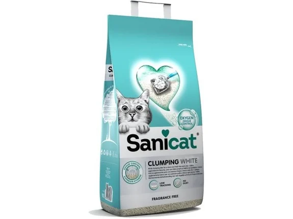 Sanicat Grudvajući posip za mačke Clumping White - 8L