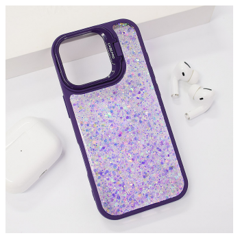 Maska Crystal Dots za iPhone 16 ljubicasta