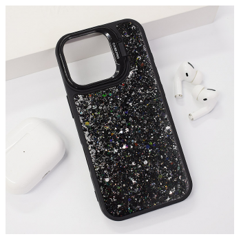 Maska Crystal Dots za iPhone 16 Pro crna