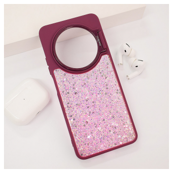 Maska Crystal Dots za Xiaomi Redmi 14C bordo