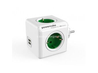 ALLOCACOC DESIGNNEST PowerCube produžni kabl sa 4 utičnice + 2 usb 1202GN/DEOUPC/ zeleni