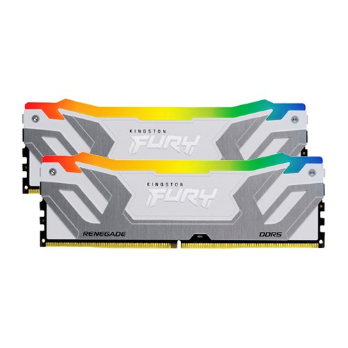 Kingston 48GB (2x24GB) DDR5 8400MT/s CL40 FURY Renegade Silver/White RGB CUDIMM XMP memorija | KF584CU40RWAK2-48