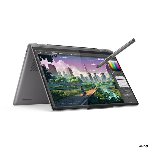 LENOVO Yoga 7 2in1 14AHP9, 14inch WUXGA OLED, AMD Ryzen 7-8840HS, 16GB, 1TB, backlit SRB, DOS, siva (83DK008CYA)