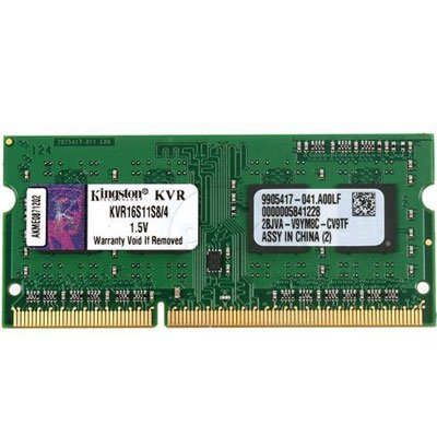 Kingston 4GB 1600MHz DDR3 Non-ECC CL11 SODIMM SR X8 | KVR16S11S8/4