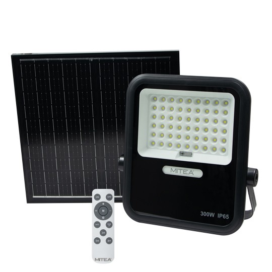 M452080-C4 300W solarni LED reflektor set 6500K IP65 CRNI ABS